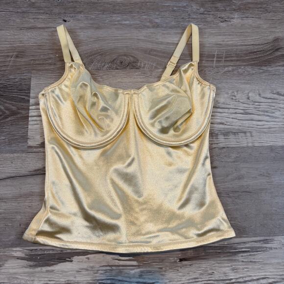 Nancy Ganz | Tops | Body Slimmers Nancy Ganz Yellow Satin Bustier ...